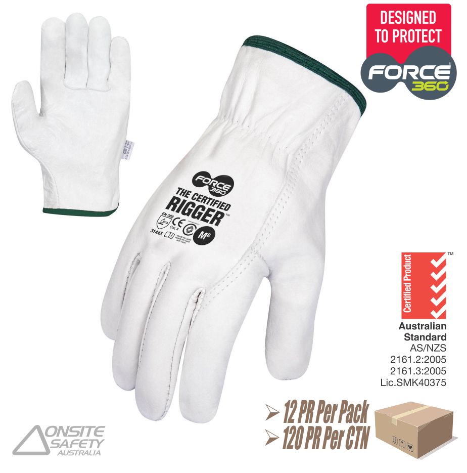 G-RIGGER Force360 Premium Cowhide Riggers Glove | "The Certified Rigger ...
