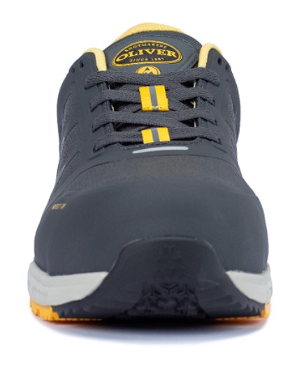 F-40-810 OLIVER ST40 Series Grey/Yellow Lace Up Sports Shoe Water Resistant Synthetic and TPU ...