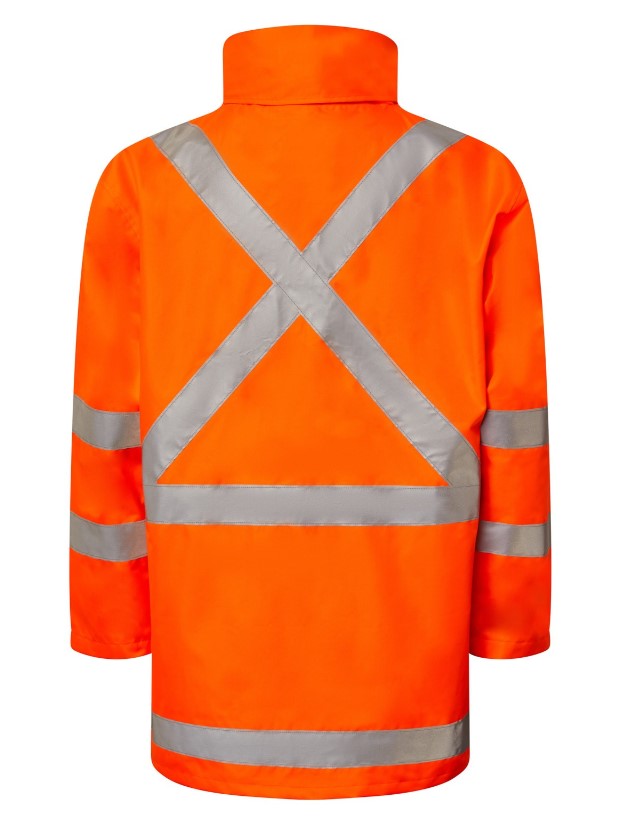 C-WW9016 WORKCRAFT NSW Rail Hi Vis Orange Reflective 4 in 1 Jacket with X Pattern | Onsite ...