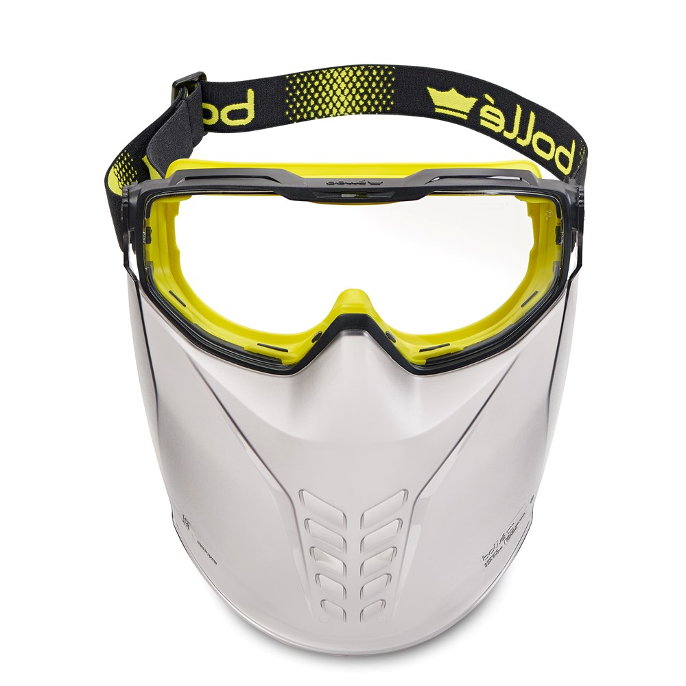 E-UNIVGN12W BOLLE Universal Goggle PC Clear Platinum Top Bottom ...