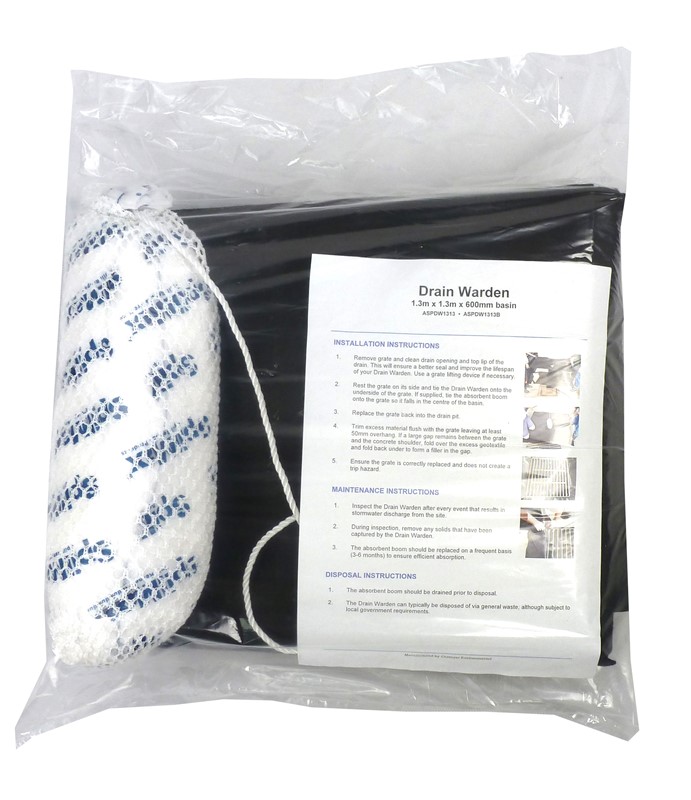 ENV-ASPDW1313B SpilMax® Drain Warden with Bilge Boom (1.3mL x 1.3mW x ...